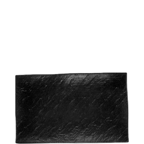 Black Melamine 8 inch Rectangle Plate - MCIC